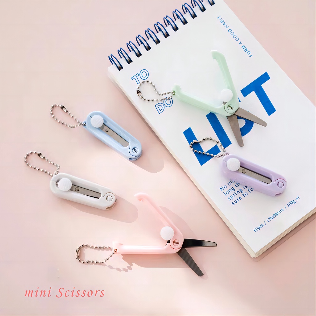 Morandi Mini Scissors Portable Retractable Creative Folding Scissors ...