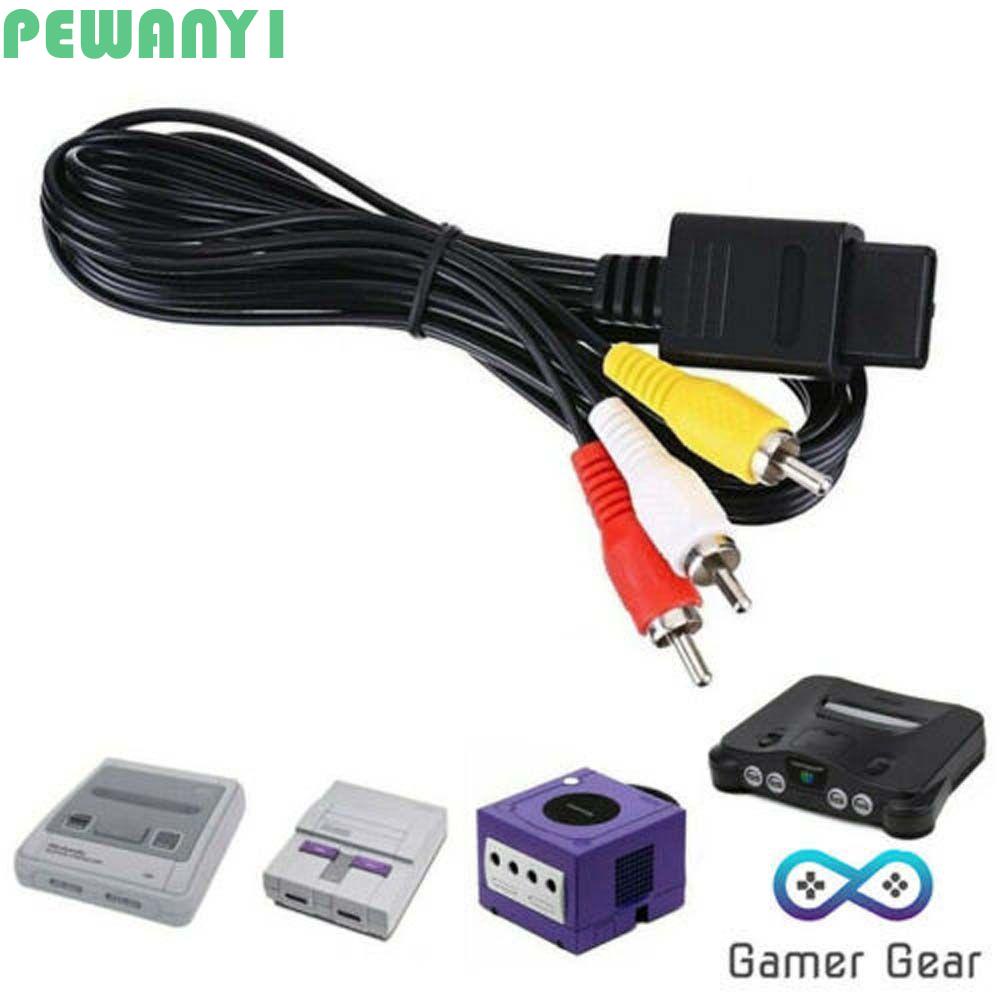 PEWANY1 AV Cable to RCA 1.8m GameCube For Nintendo 64 RCA Console Cable ...