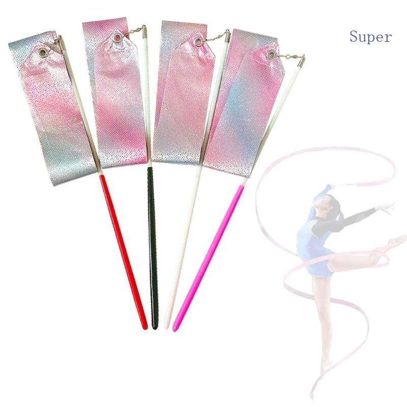 Super Dance Ribbons Streamers Gymnastics Dacing Ribbon Wand Perfect ...