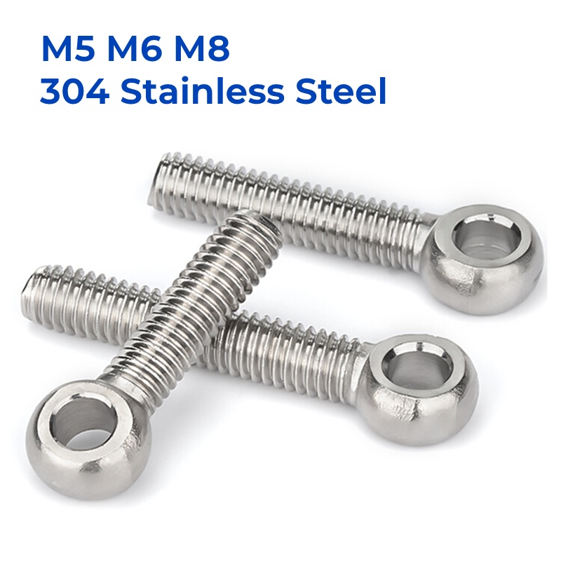 M5 M6 M8 304 Stainless Steel Ring Link Bolt Fisheye Eye Slip Hole Screw ...