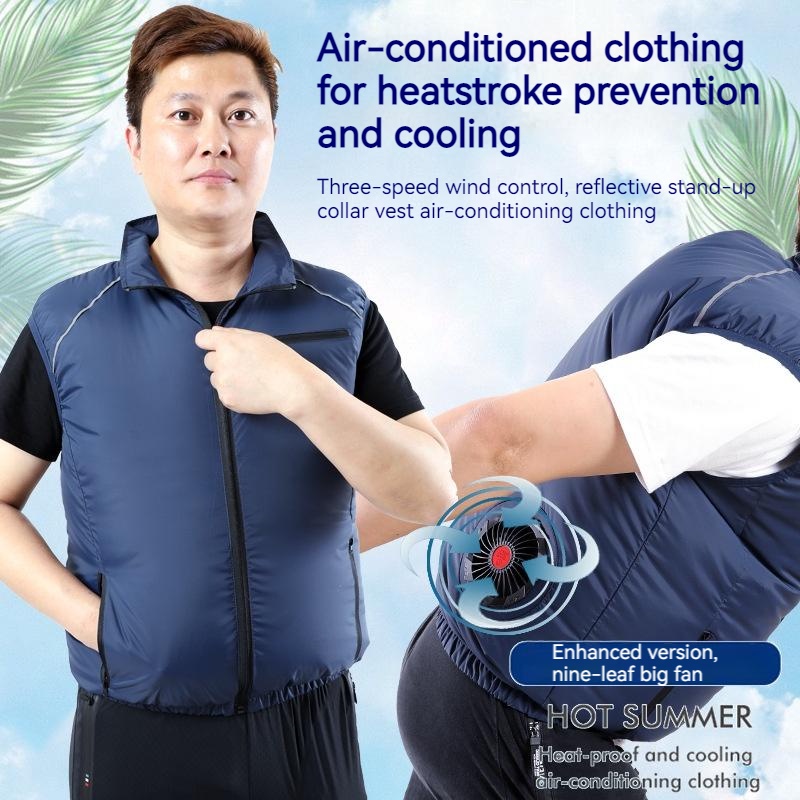 Summer Cooling Air Conditioning Clothing Fan Overalls Vest with Fan ...