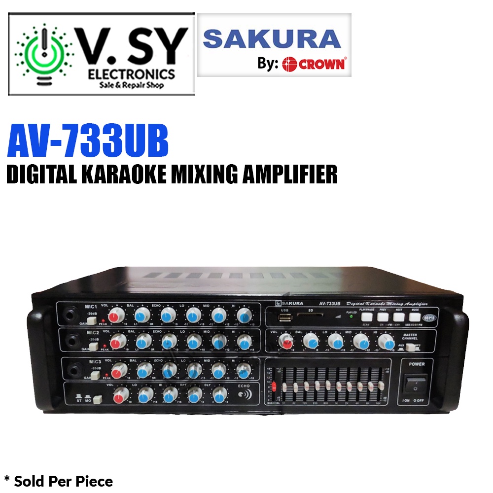 Sakura AV-733UB Digital Karaoke Mixing Amplifier AV733UB | Shopee Philippines