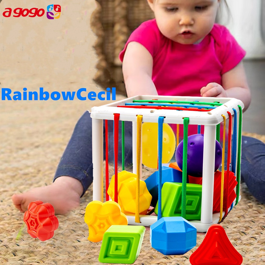 Children's Puzzle Rubik's Cube Baby Rainbow Cecil Baby Cognitive ...