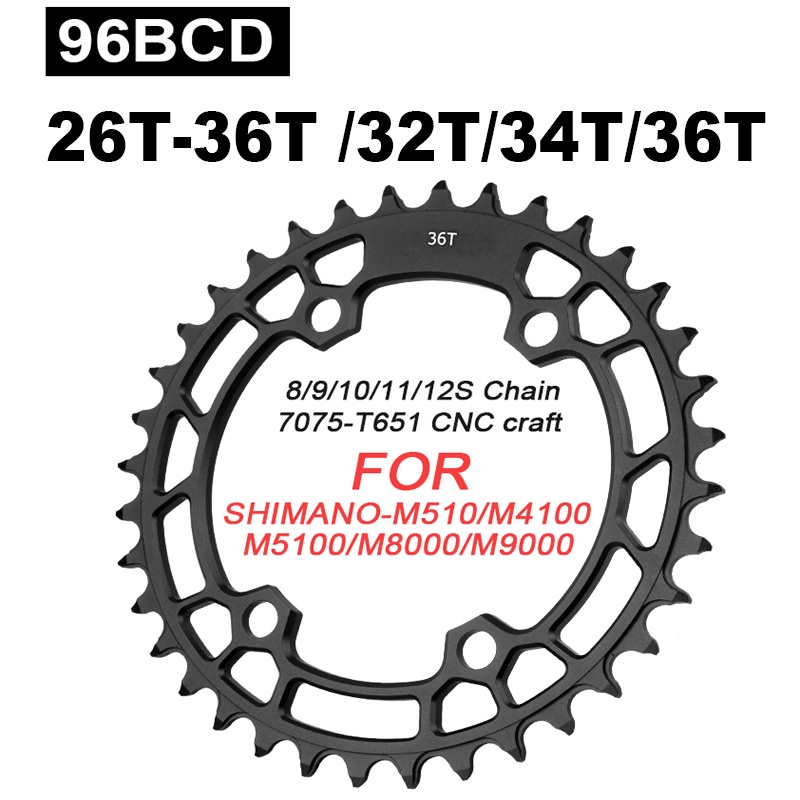 96BCD MTB Chainring Mountain Bike BCD 96mm 32T 34T Crown 26T-36T ...
