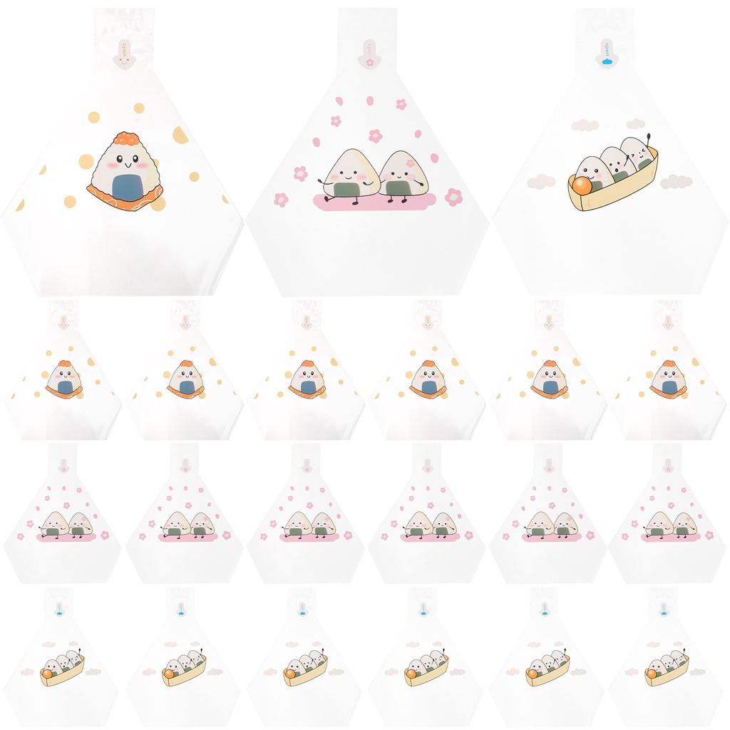 [READY STOCK] 50 Pcs Onigiri Carrier Triangle Rice Ball Packaging ...