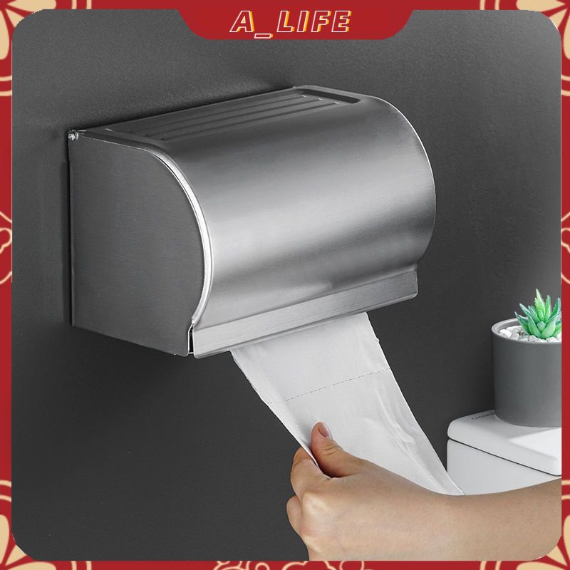 A-LIFE Free Punching Bathroom Rack Tissue Box/Aluminum Home Tissue Rack ...