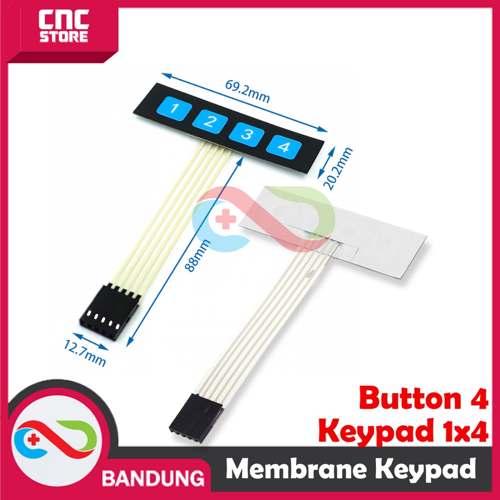 BERRANE KEYPAD 1X4 BUTTON 4 ARDUINO | Shopee Philippines