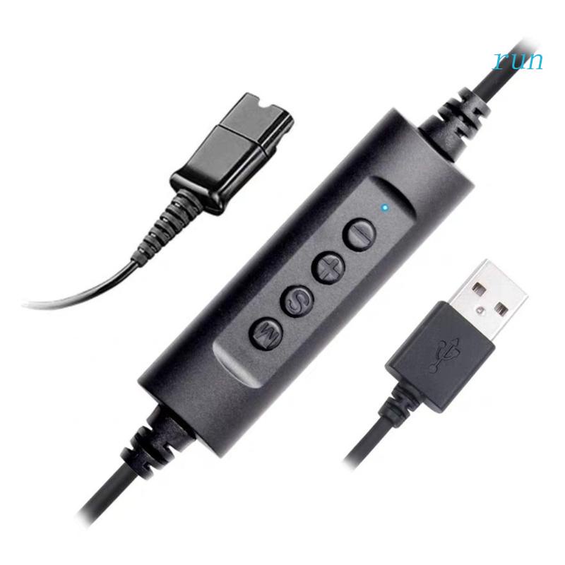 run Headset Quick Disconnect QD Cable to USB Plugs Adapter for Call ...