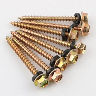 100pcs Tex Screw For Wood and Metal Self Drilling Screw Hex Drilling ...