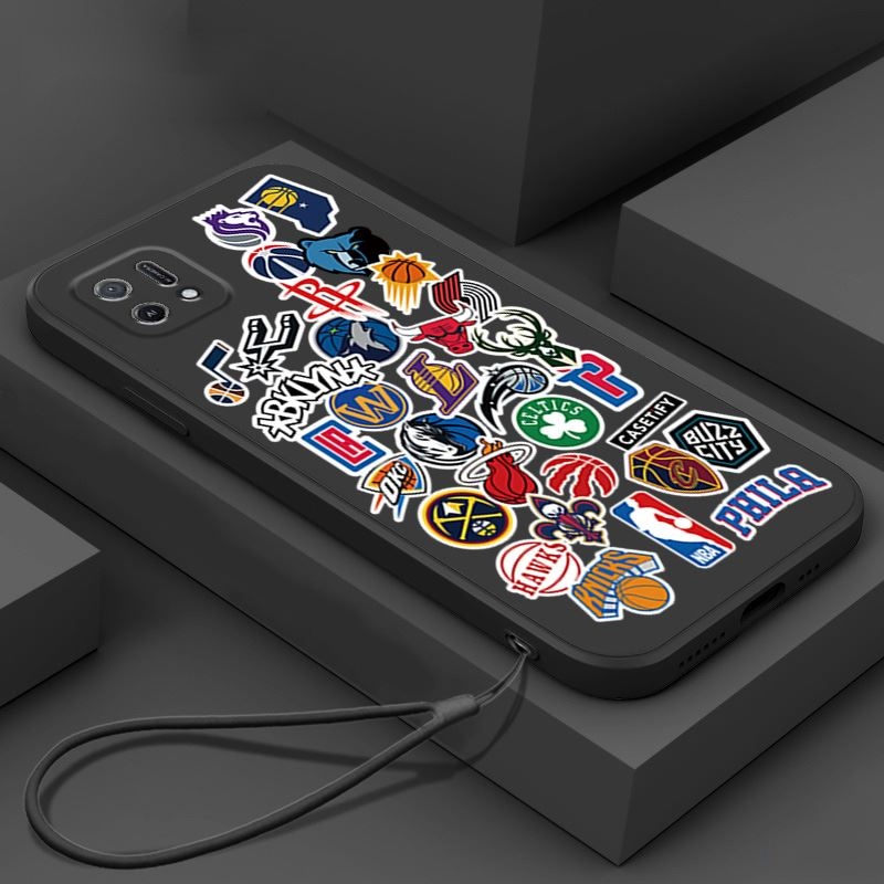 Casing OPPO A16K A16E Phone case Trend Brand NBA Lakers Label Sticker ...