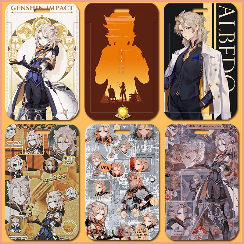 Anime Gift Genshin Impact Albedo Custom Student ID Card Hotel ID Card ...