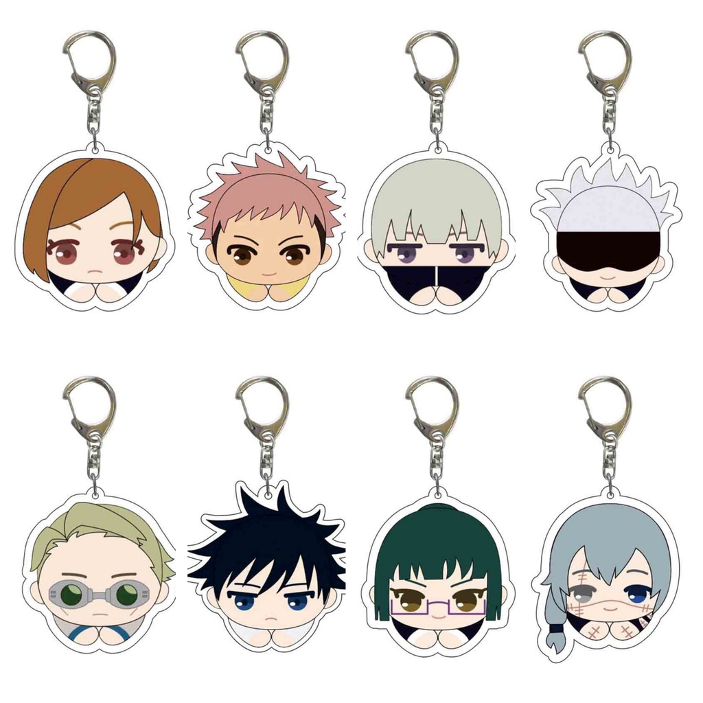 Anime Jujutsu Kaisen Key Chain Acrylic Cartoon Figure Yuji Doll ...