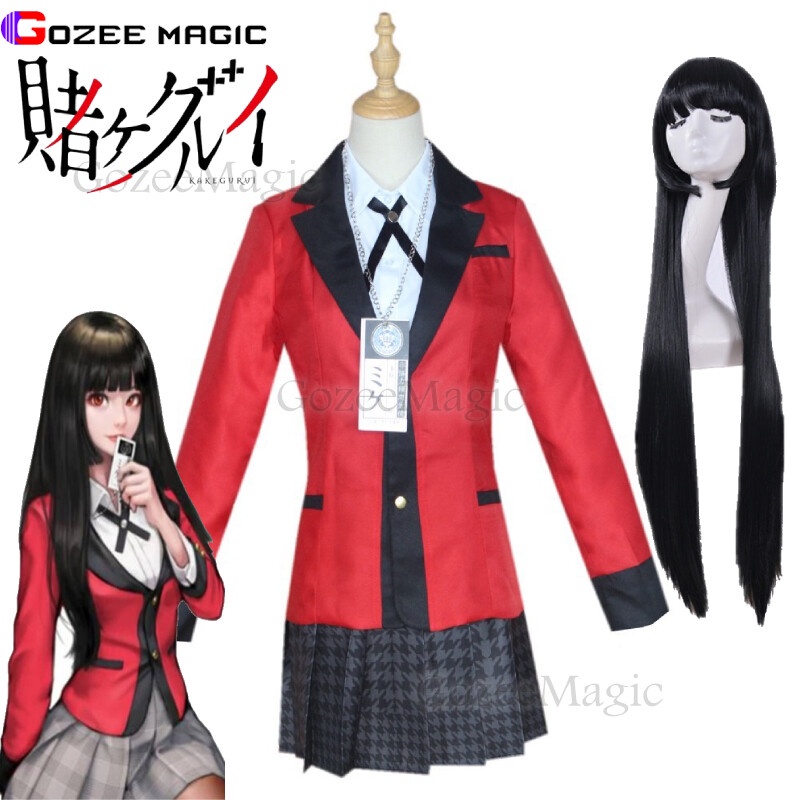 【full Set】 Anime Kakegurui Cosplay Jabami Yumeko Momobami Kirari ...