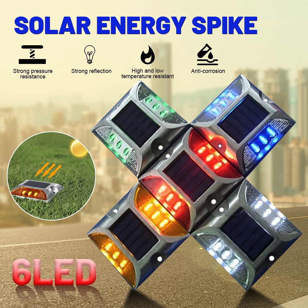 Road solar Light Stud LED Parking Light Road Reflector Rear Warning ...