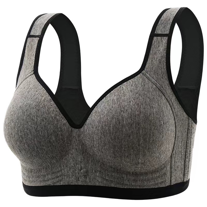 Plus Size Bra Size 44-50 Cup B C Full Cotton Wireless Bras No Wire No ...