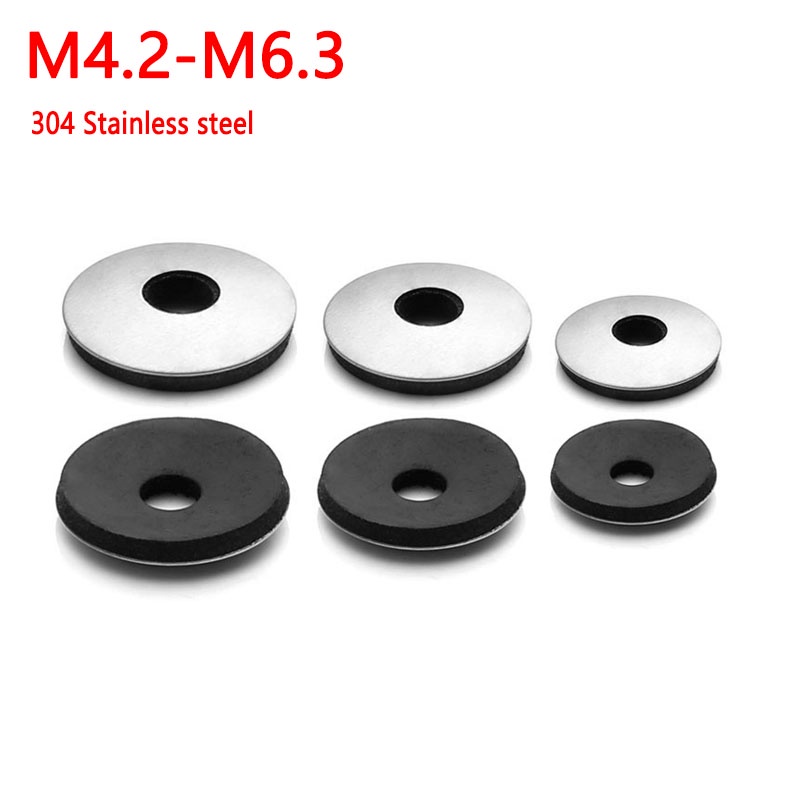 Waterproof Washer 304 A2 Stainless Steel EPDM Anti Slip Washer Drilling ...