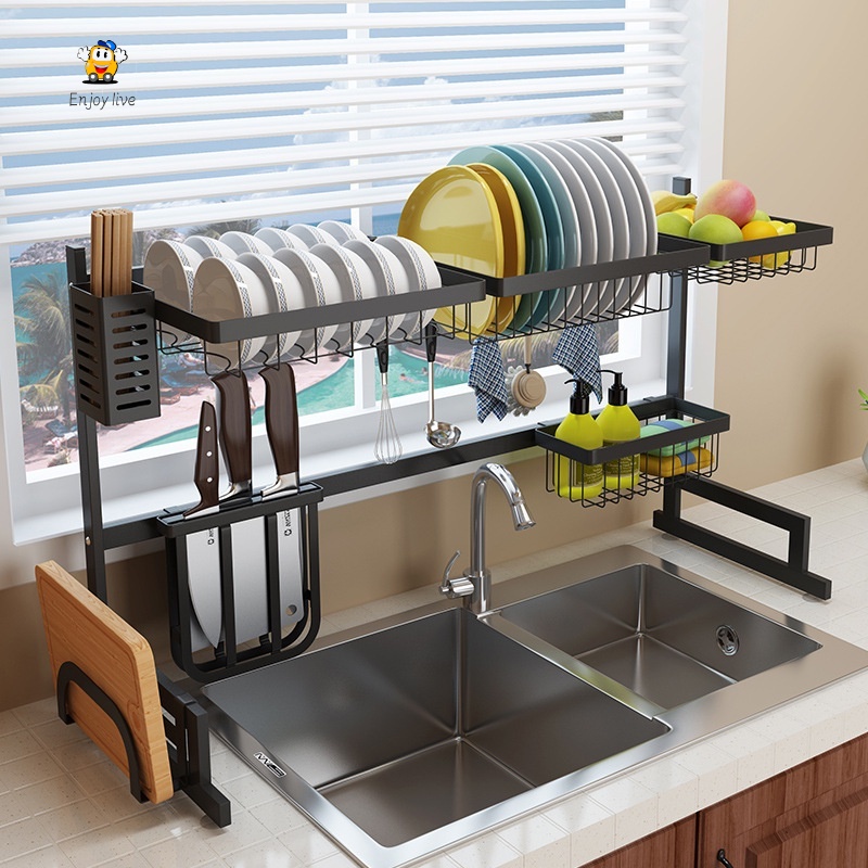 Stainless steel shelving Sink Dish Drainer Rack Kitchen Rack Kitchen ...