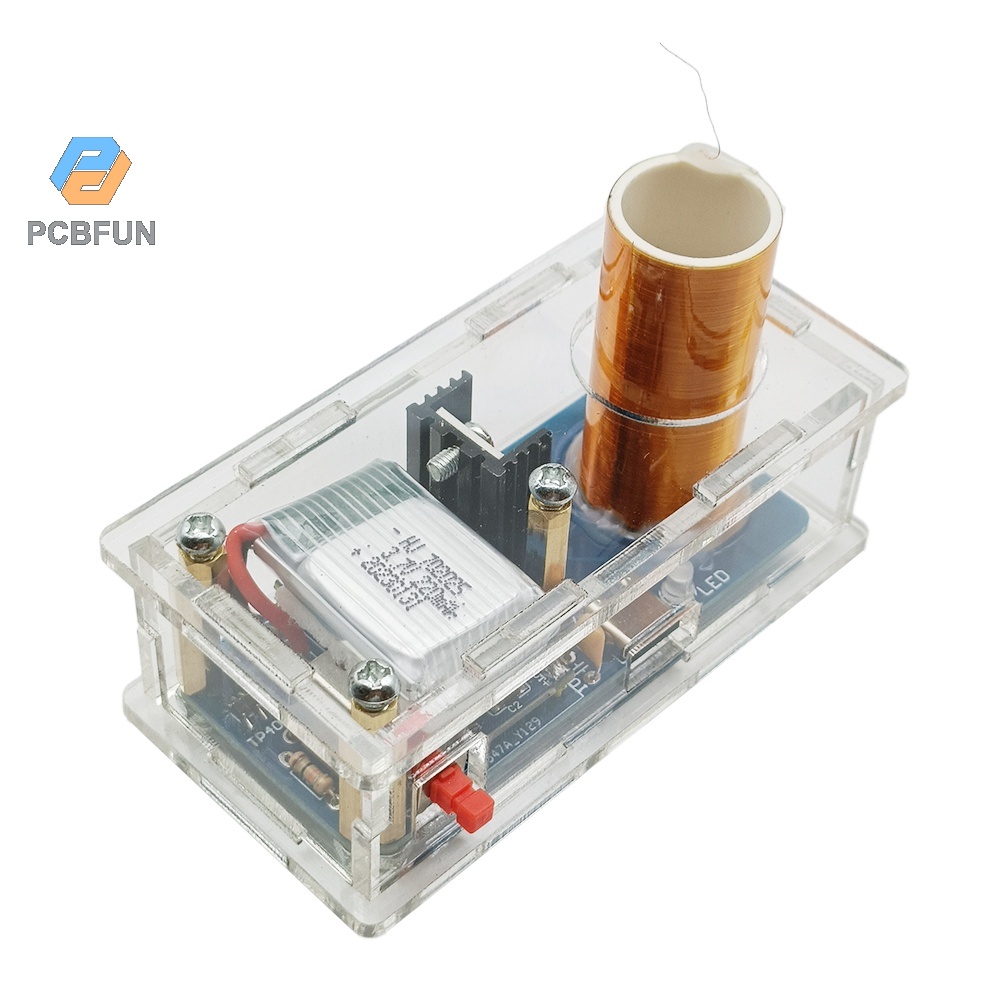 Pcbfun Rechargeable Micro Tesla Coil Detector Diy Type-c Electronic ...