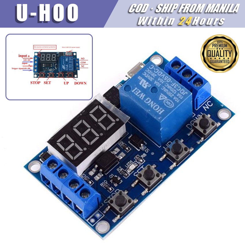 Dc 5 12v Delay Relay Timer Switch Circuit Board Timing Control Module For Led Light Water Pump