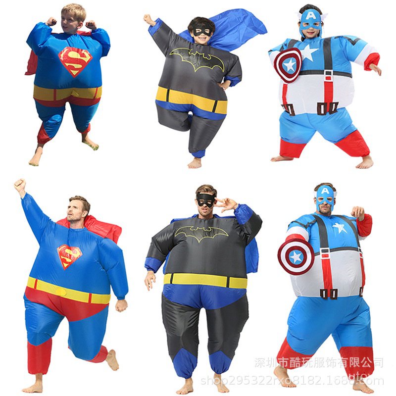 Superman Captain America bat fat inflatable clothing festival party ...