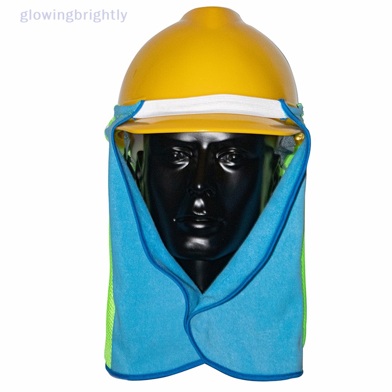 GLPH Sun Shade Attachable Blue And Green Color Hard Hat Brim With Neck ...