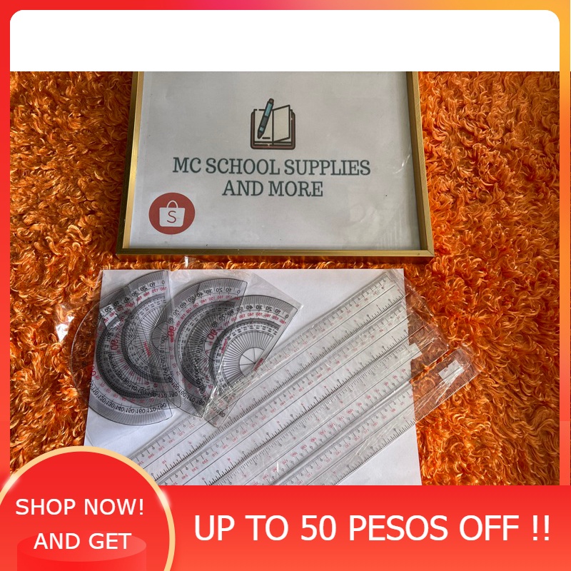 RULER 12INCHES and PROTRACTOR (PRINCE) | Shopee Philippines
