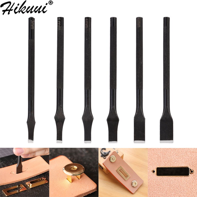 1PC 3/5/6/8/10/12mm Leather Slot Punch Flat Tip Straight Puncher for ...