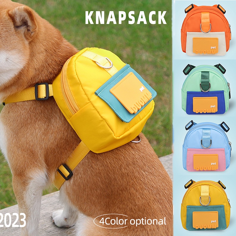 Dog School Bag Pet Self-Backpack Snack Self Backpack Outdoor Travel ...