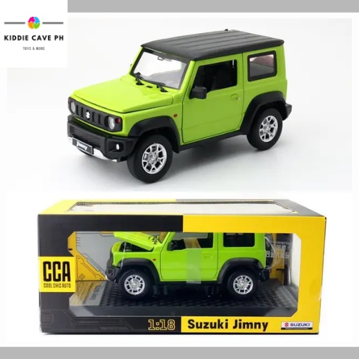 Suzuki Jimny Die-Cast Toy Green 1/18 Scale Car Vehicle Collection Model ...
