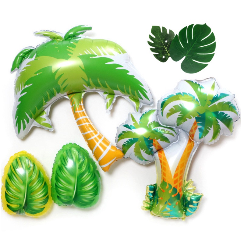 Safari Jungle Animal Balloon Summer Beach Party Coconut Tree Turtle ...