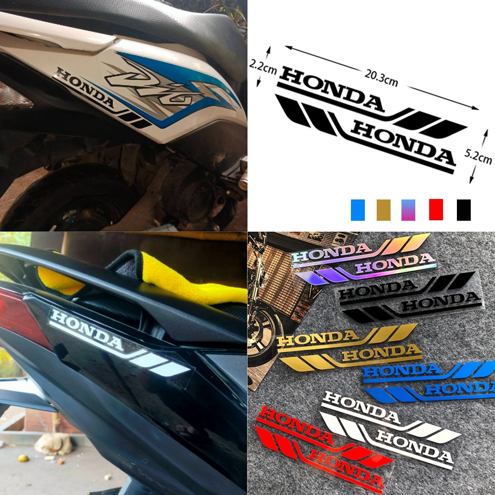 Honda Logo Motorcycle Sticker Reflective Motorbike Trunk Body Decals ...