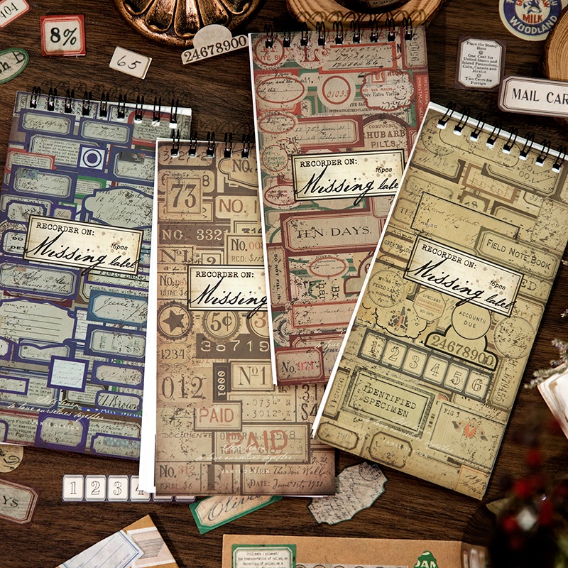 Journamm 260pcs/book Vintage Label Stickers DIY Scrapbooking Decor Junk ...