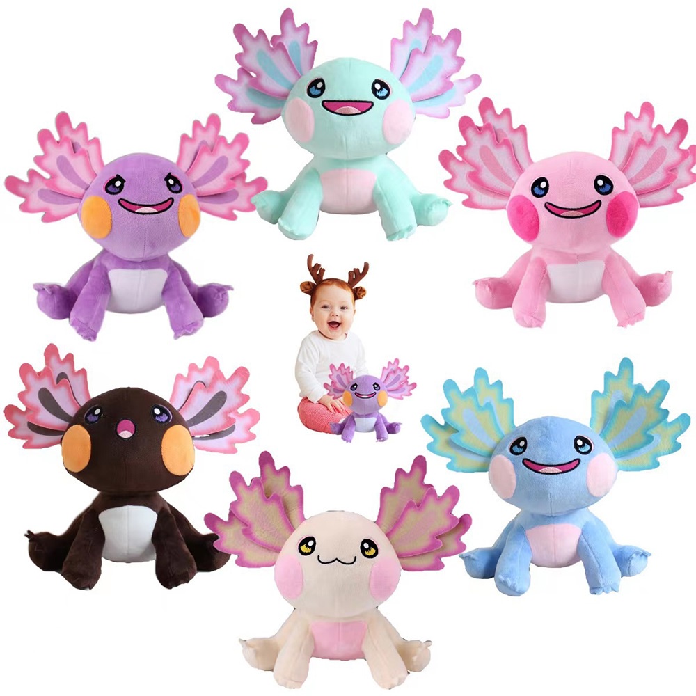 New Axolotl Plush Toy Cute Salamander Plush Doll Newt Hexagonal ...