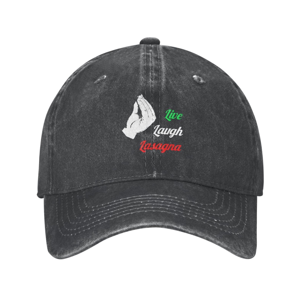 Fast Delivery Live Laugh Lasagna Cowboy Cap Retro Hip Hop | Shopee ...
