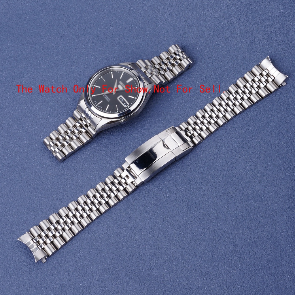 For Seiko 5 SNKL23 Silver Jubilee Solid Screw link Bracelets Watchband ...