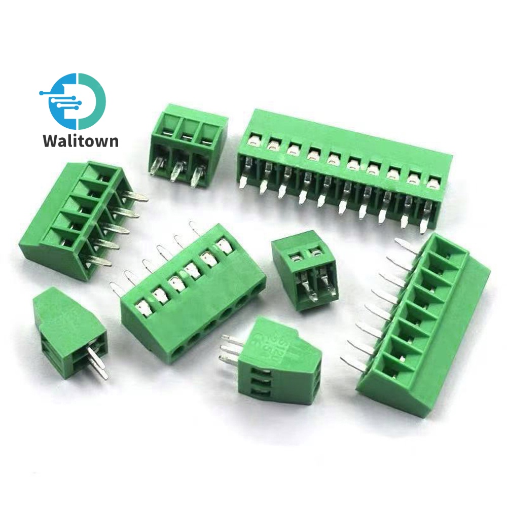 10PCS 2.54mm 0.1nm PCB Mount Screw Terminal Block Connector 2P 3P 6P7 ...