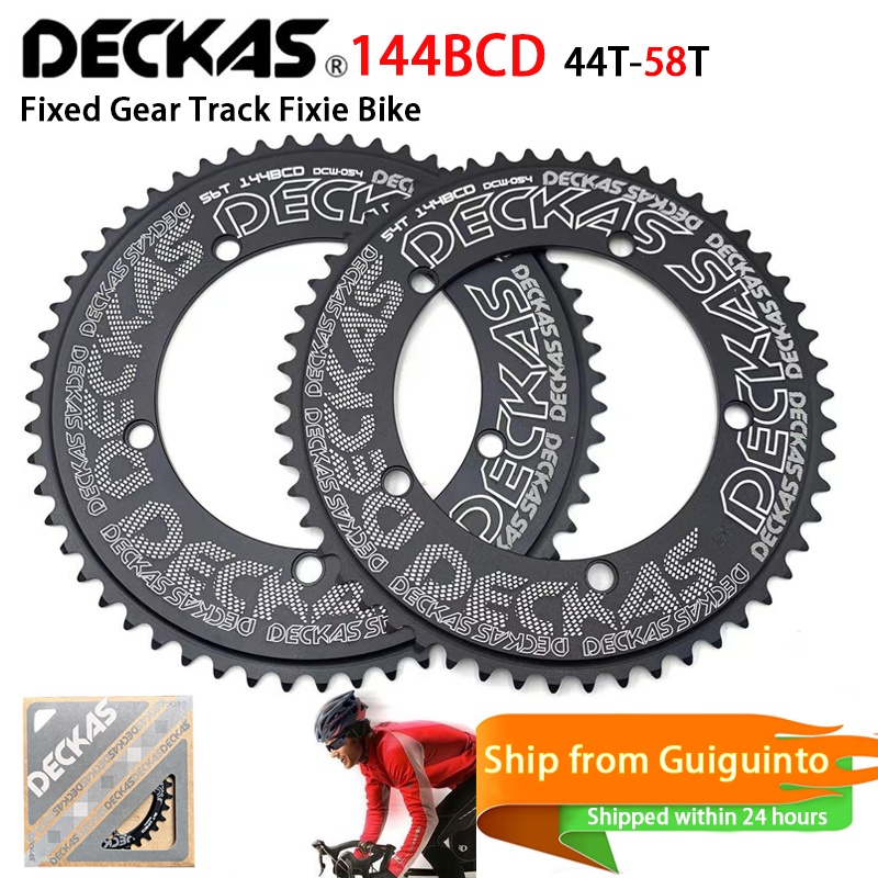 Deckas 144BCD Fixed Gear Fixie Round Chain Ring Track Bike 44T-58T ...