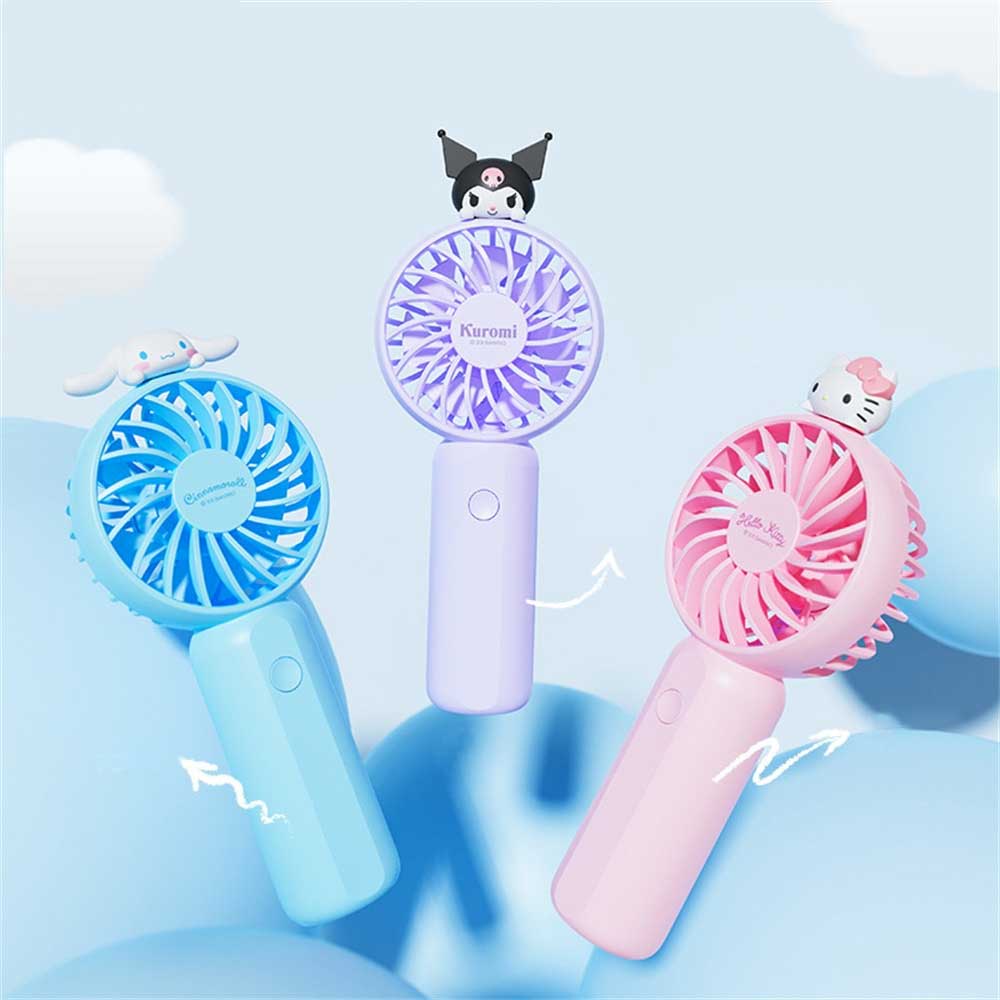 Sanrio Pocket Fan Set 1200mah Handheld Small Fan Cartoon Portable ...
