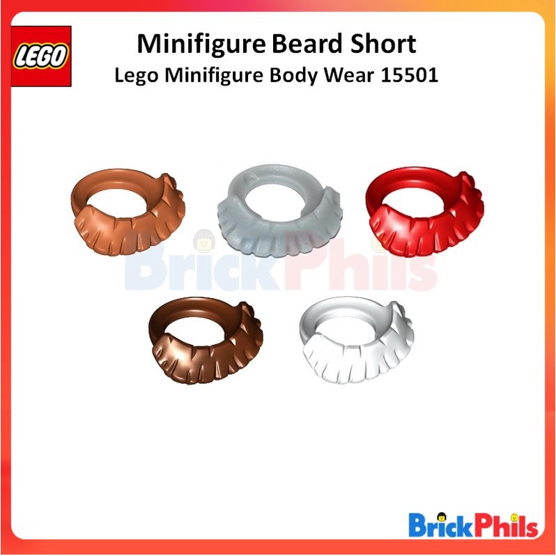 Lego Minifigure Body Wear 15501 Minifigure Beard Short | Shopee Philippines