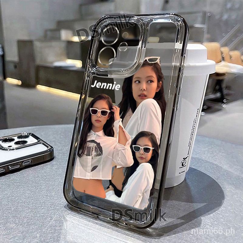 BlackPink women's transparent mobile phone shell anti-fall and ...