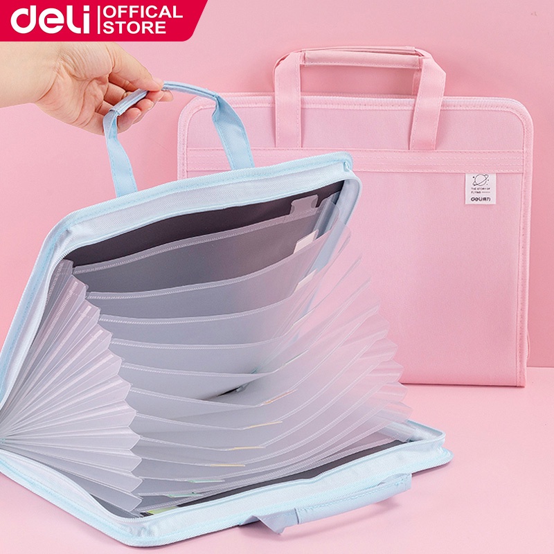 Deli A4 File Folder Documentation Package 13 Grid Organ Bag Handbag ...