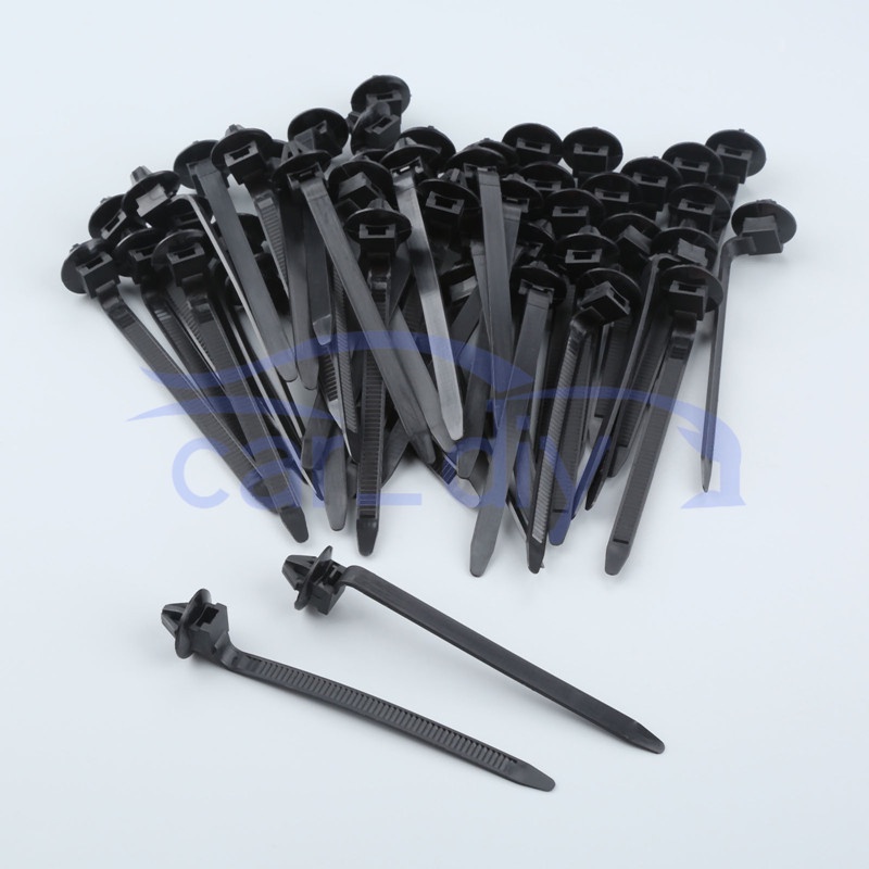 50pcs/lot Car Tie Wrap Cable Retention Clips Universal Fixed Fasteners ...