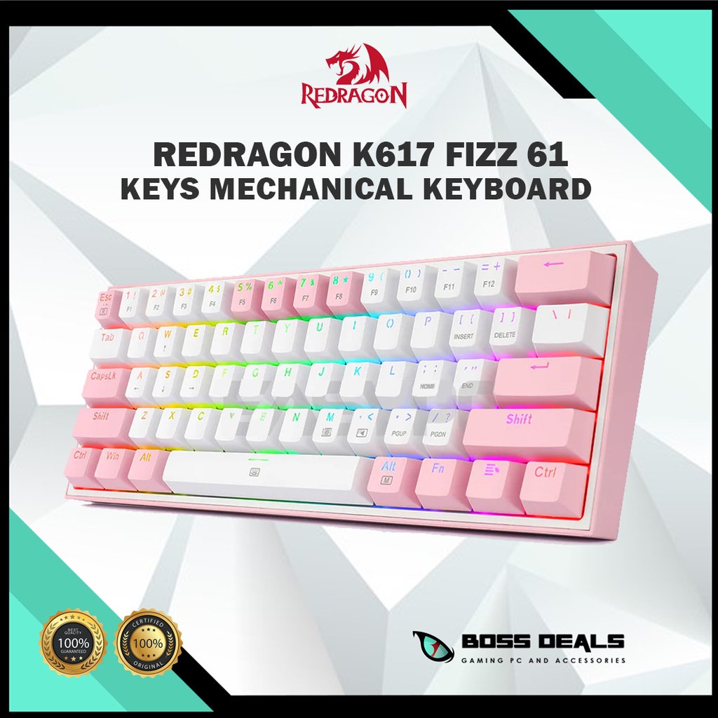 REDRAGON K617 FIZZ 60% WIRED RGB GAMING KEYBOARD | Shopee Philippines