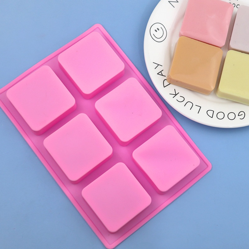 Square Mold Ready Stock 6 Square with Arc Silicone Handmade Soap Mold ...