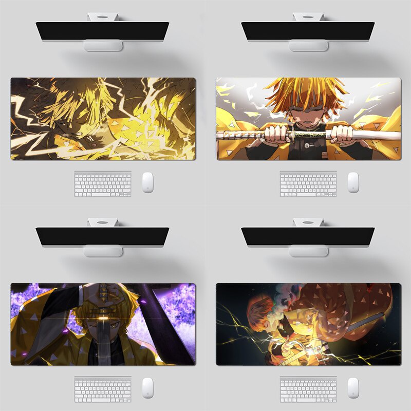 Demon Slayer Zenitsu Agatsuma Laptop Keyboard Desk Mat Office Computer ...