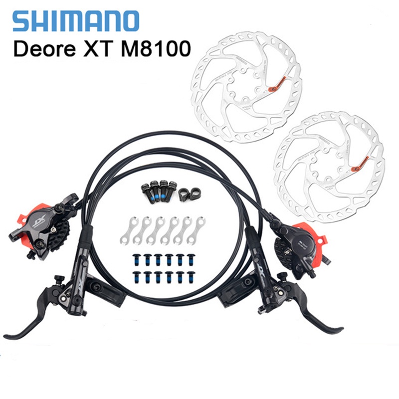 SHIMANO DEORE XT M8100 Hydraulic Disc Brake ICE-TECH Pads Front Rear 800/900mm 1500/1600mm Brake ...