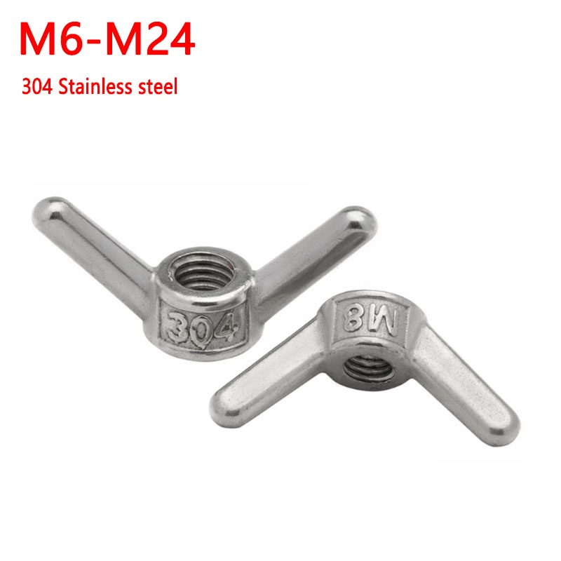 Wing Nut 304 Stainless Steel Butterfly Nut Hand Tighten Nuts Claw Nut ...