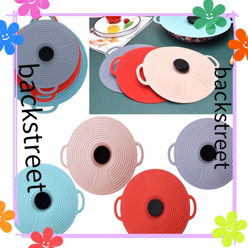 BACKSTREET Silicone Pan Pot Lid Cover Dustproof Reusable Multifunction ...