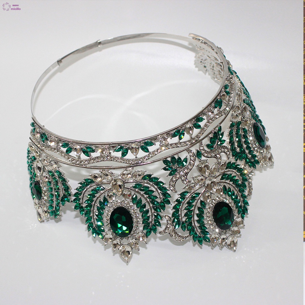 Women High-End Full Crown Big Crown Bride Full Glittering Diamond ...