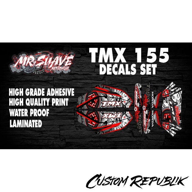 TMX 155 Decals Set (Red) | Shopee Philippines